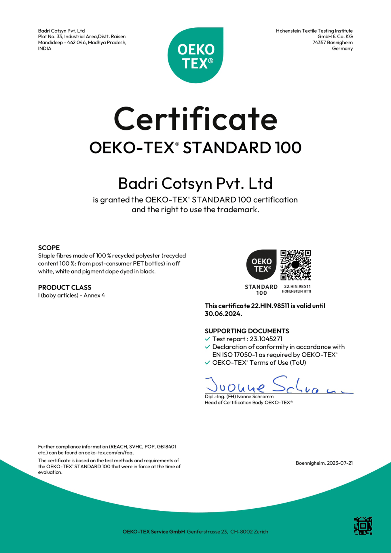 Quality & Sustainability Standards in Polyester Fiber – Badri Group
